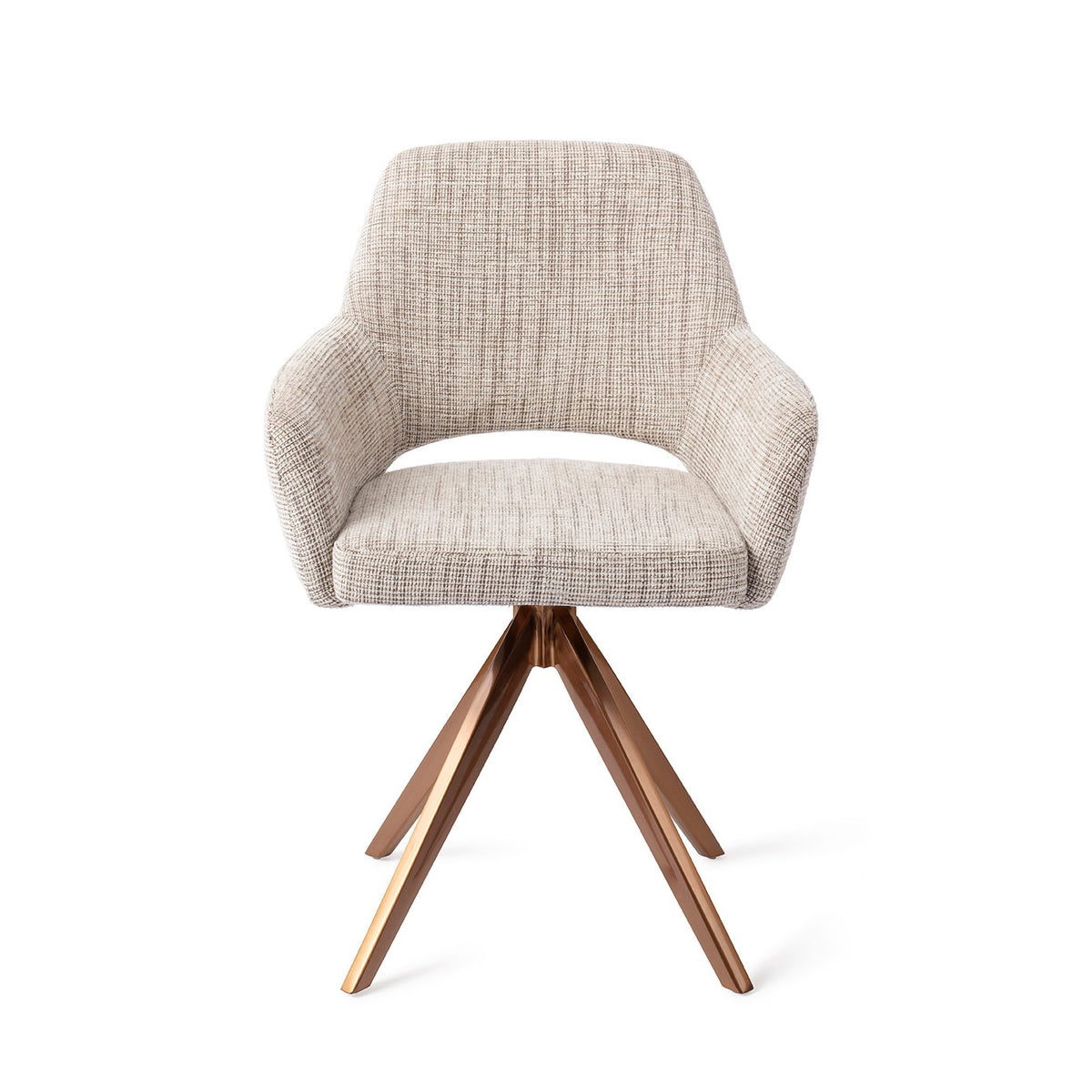 Yanai Caramel Grid Eetkamerstoel - Turn Rose – PAND40